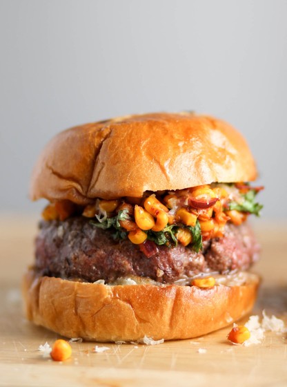 Corn Salsa Burger | Tajinny.com